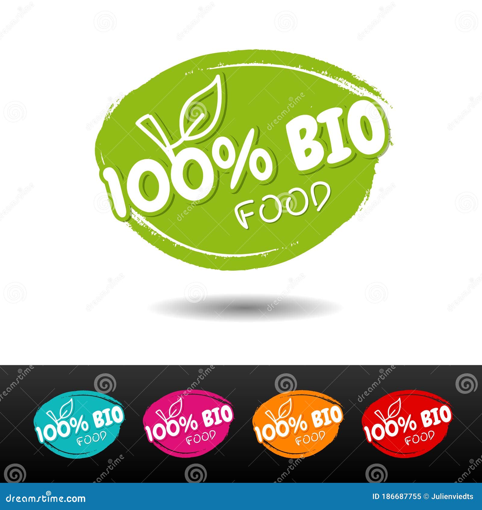 Set of 100 Bio Food Badges. Hand Drawn Labels Stock Illustration ...