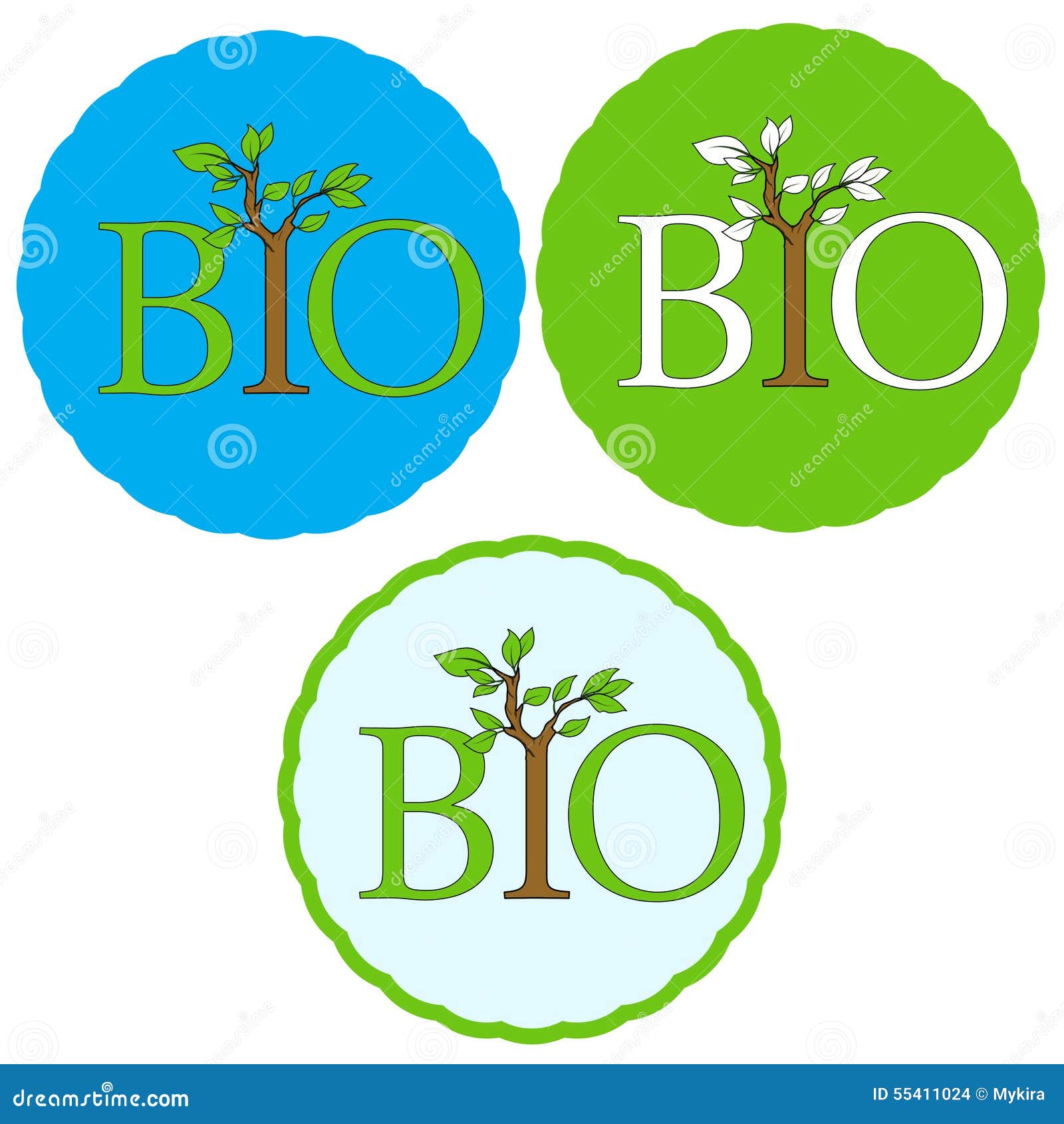 Set Of Bio Icons Stock Vector Illustration Of Idea Resources 55411024