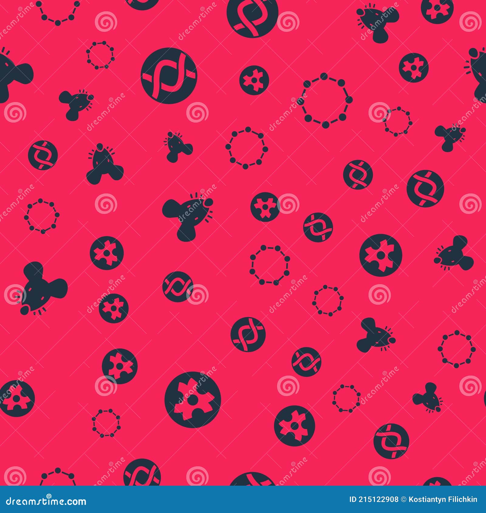 Set Biohazard Symbol, DNA, Experimental Mouse and Chemical Formula on ...