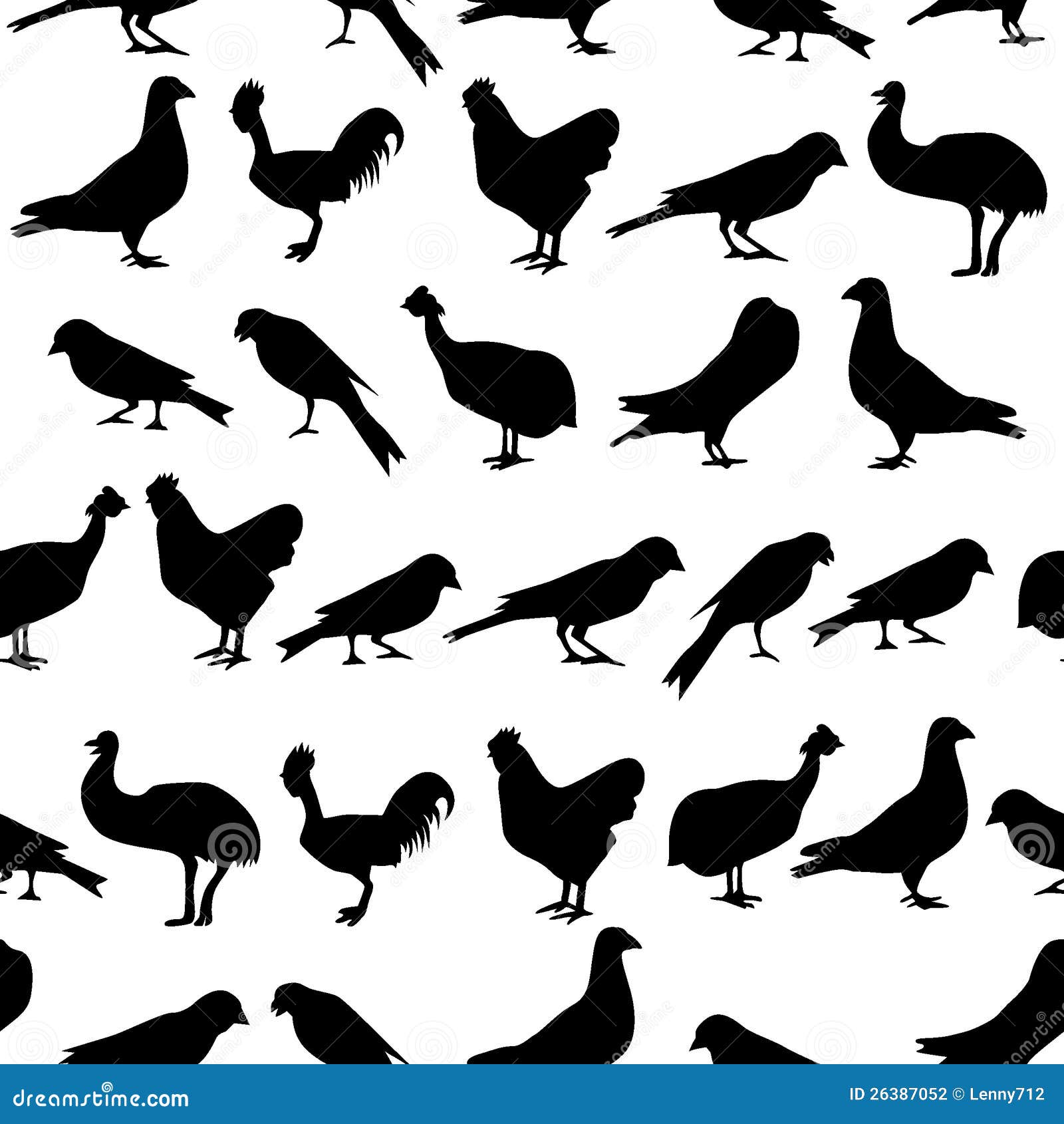 Set of birds stock vector. Illustration of repeat, pattern - 26387052