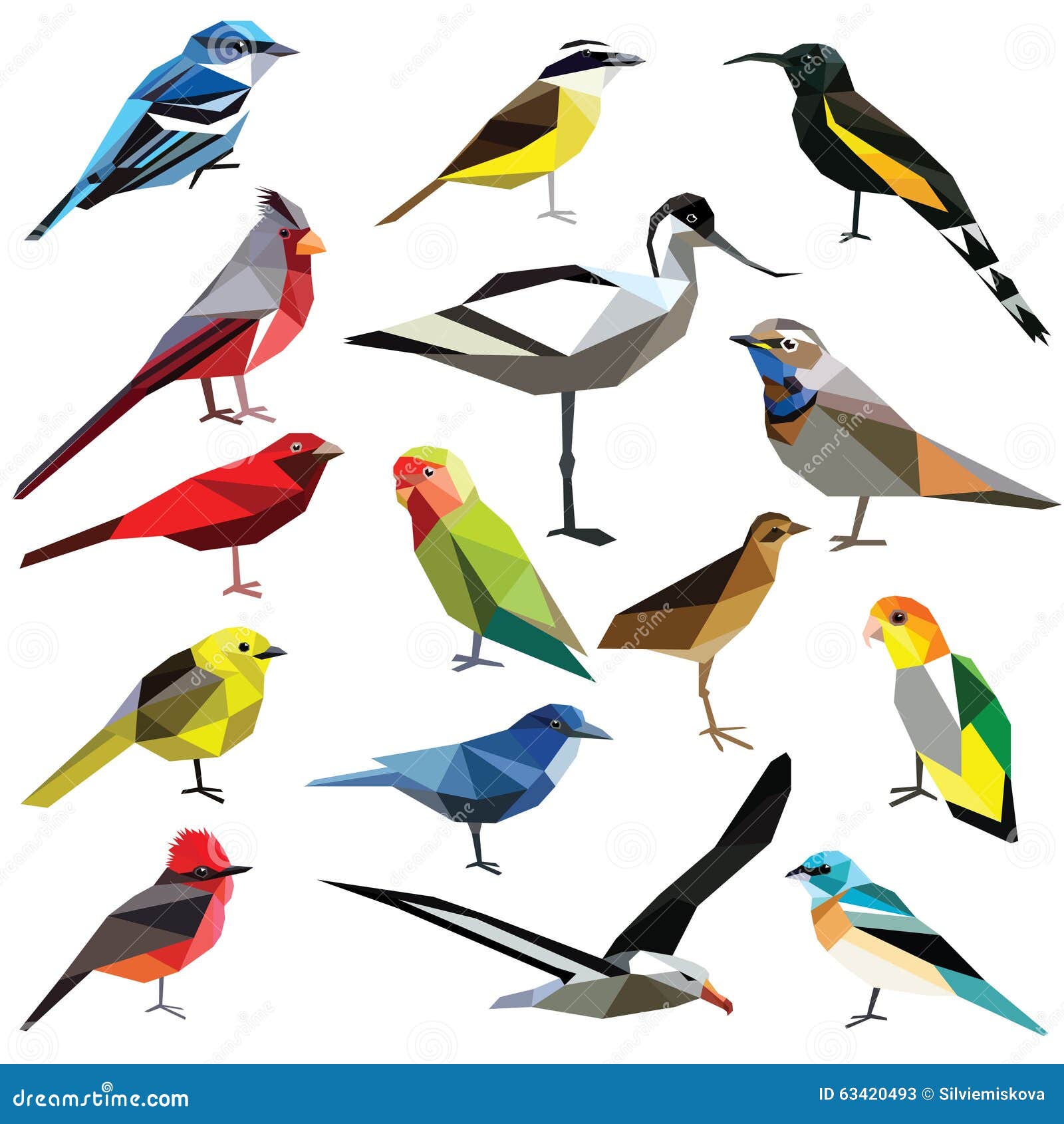 Set of birds stock vector. Illustration of head, black - 63420493