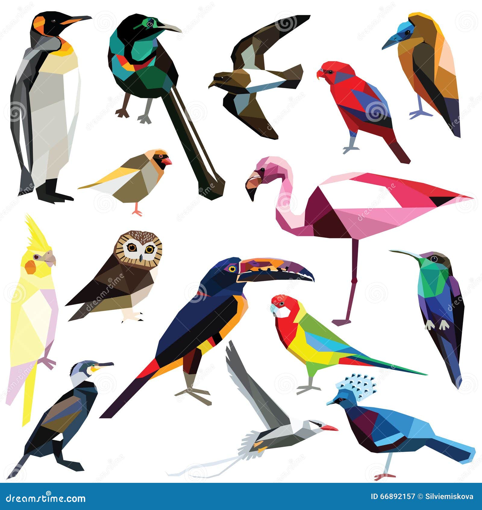 Set of birds stock vector. Illustration of blue, king - 66892157