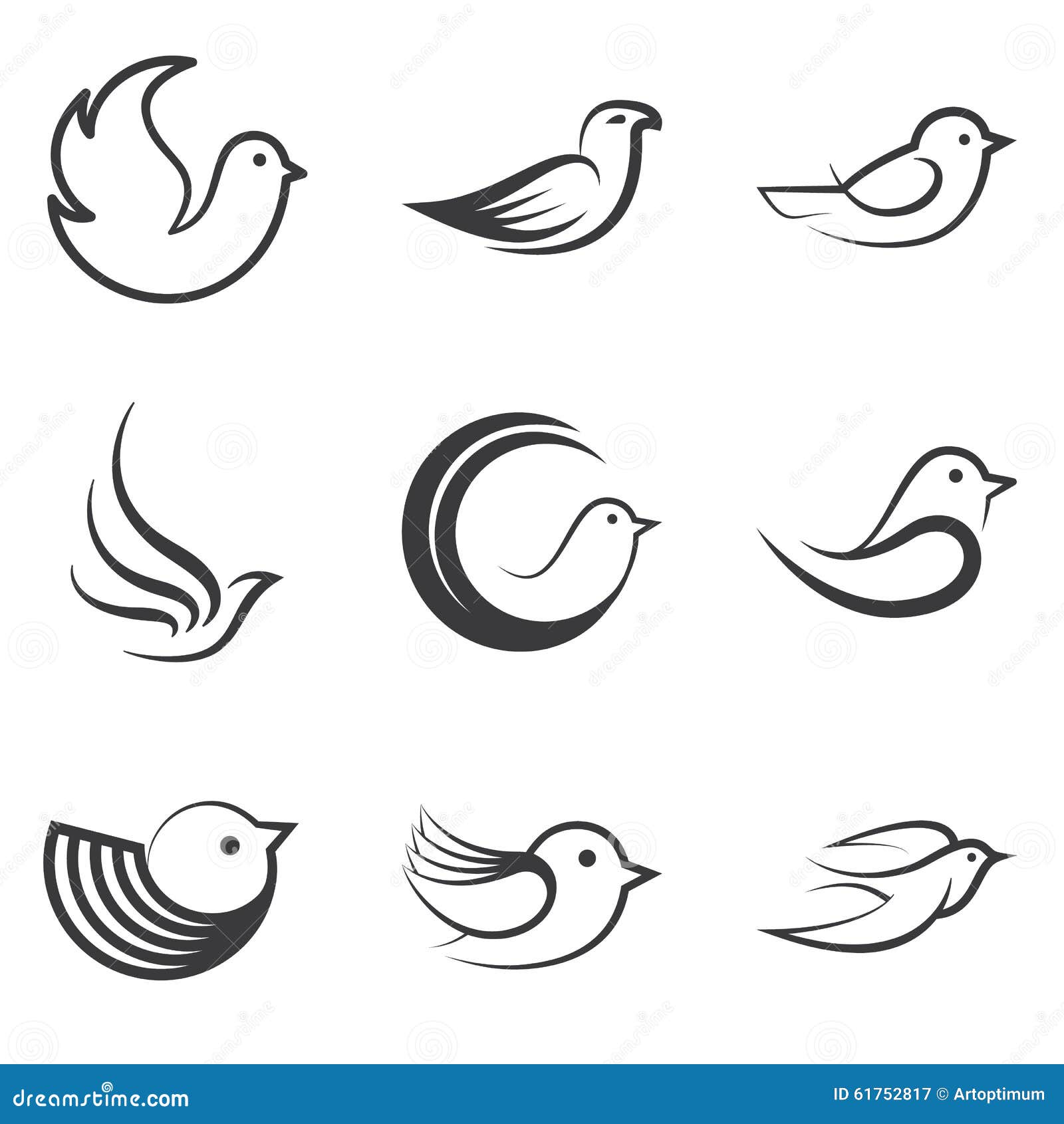 Set of Birds.Vector Illustration Stock Vector - Illustration of series ...