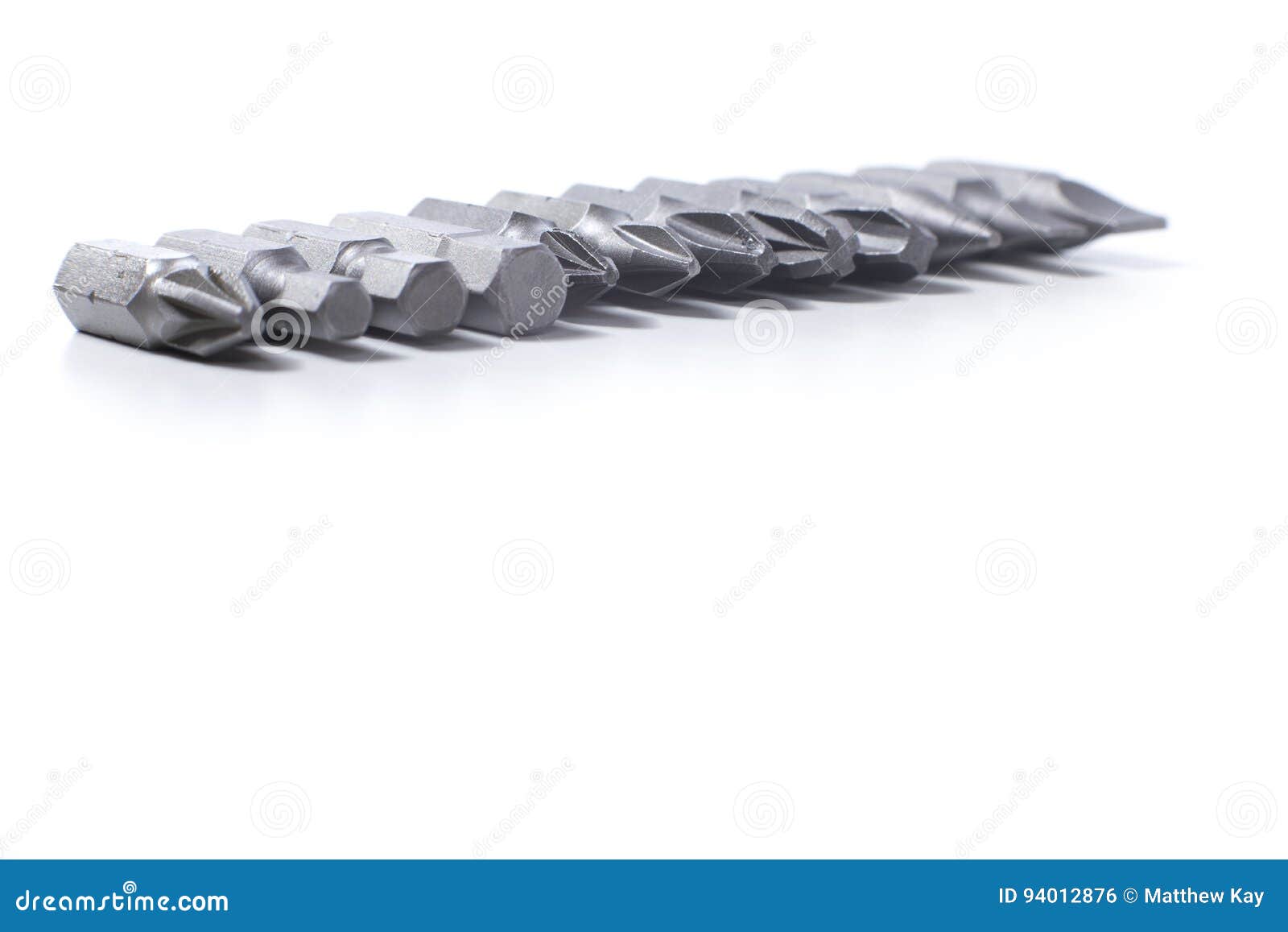 Set of Bits for an Interchangeable Screwdriver Stock Photo - Image of ...