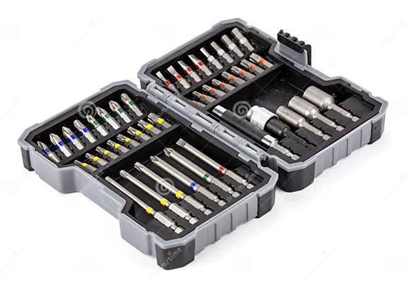 Set of Bits on White Background Stock Photo - Image of hardware ...