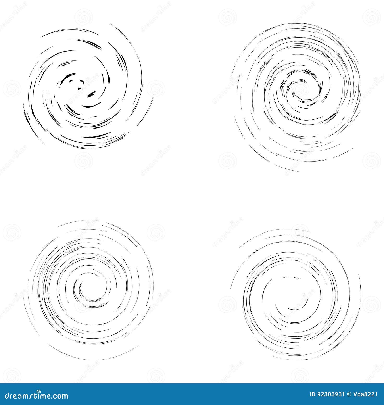 Curved Circles Formed By Many Narrow Stripes Repeating The Trajectory ...