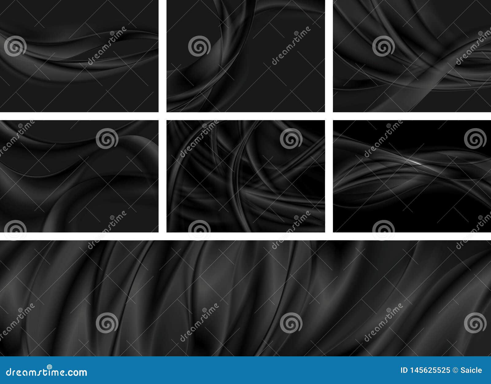 Set of Black Abstract Smooth Waves Backgrounds Stock Vector ... Set of Black Abstract Smooth Waves Backgrounds Stock Vector ...