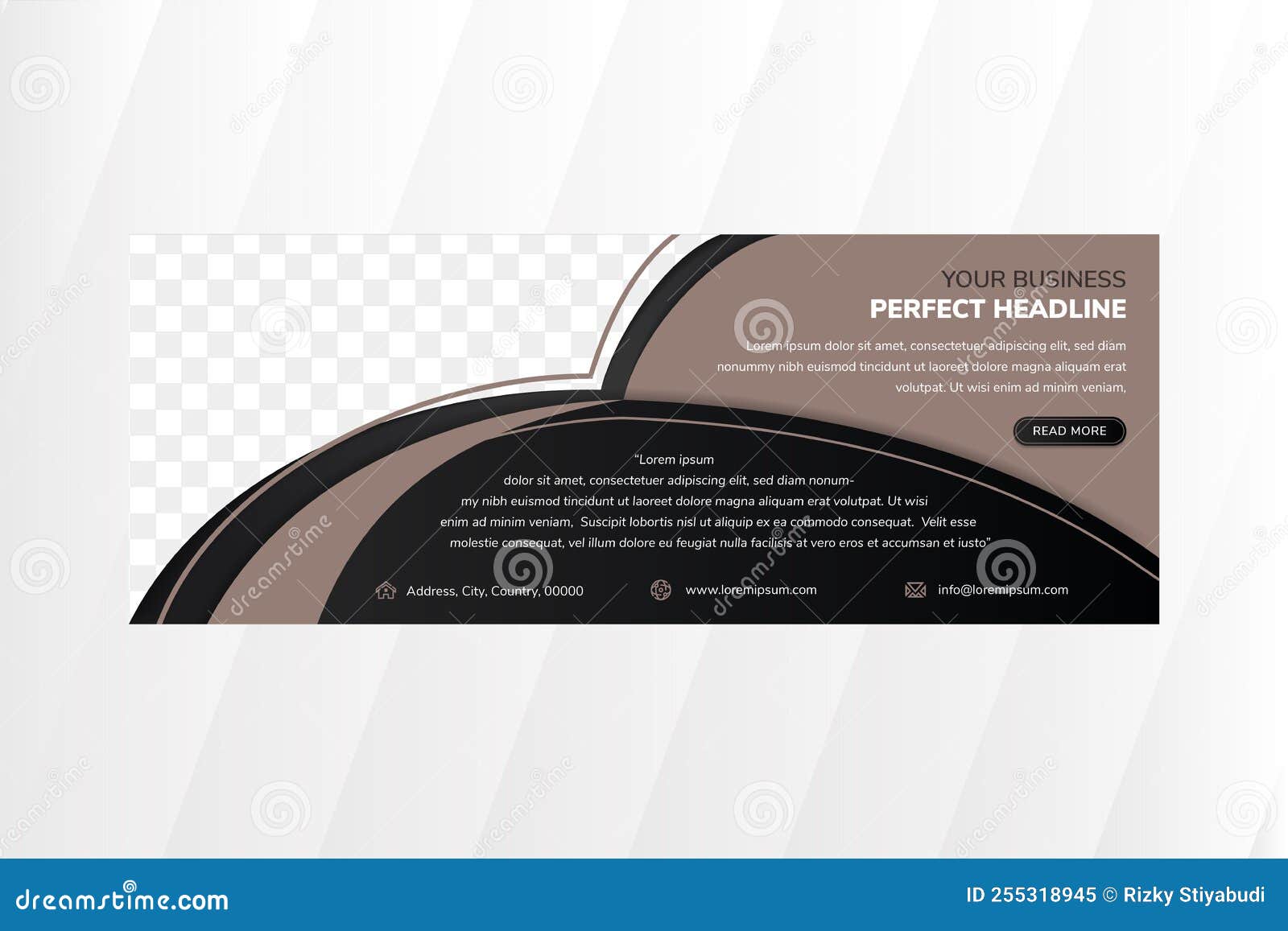 Your Business, Perfect Headline Web Page Banner Design Template in ...