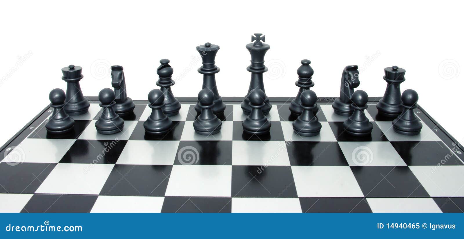 Set of Black Chess Ready To Fight Stock Image - Image of board, queen ...
