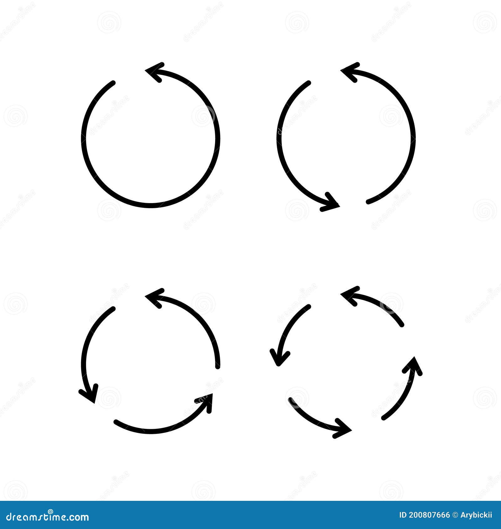 Set of black circle vector stock vector. Illustration of orientation ...