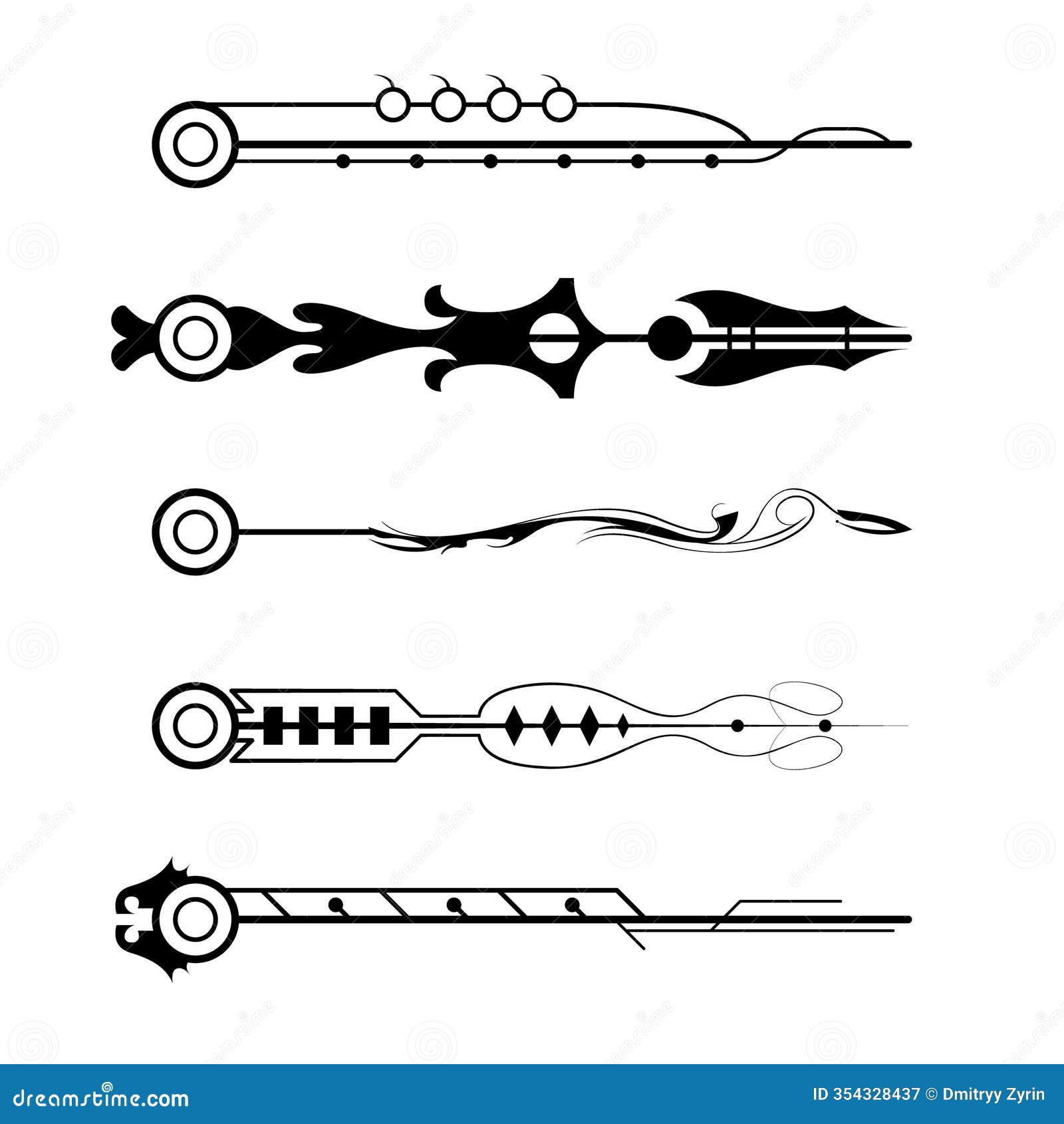 Set Black Clock Hands Time Hour and Minute Arrows Simple Line ...