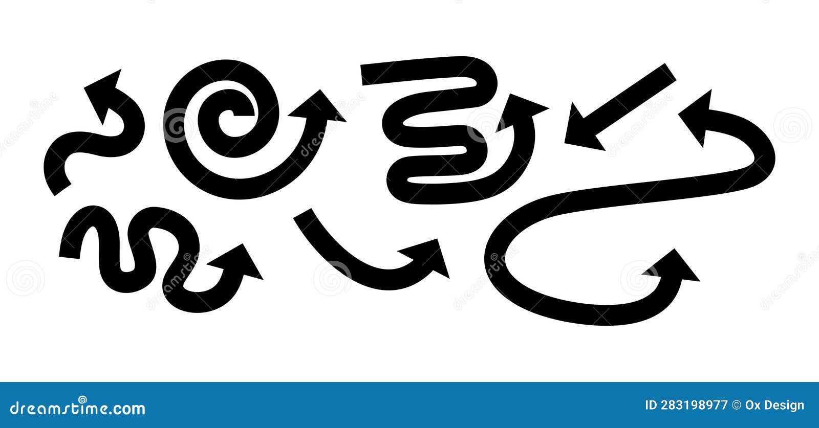 Wavy Arrows Vector Illustration | CartoonDealer.com #29477448