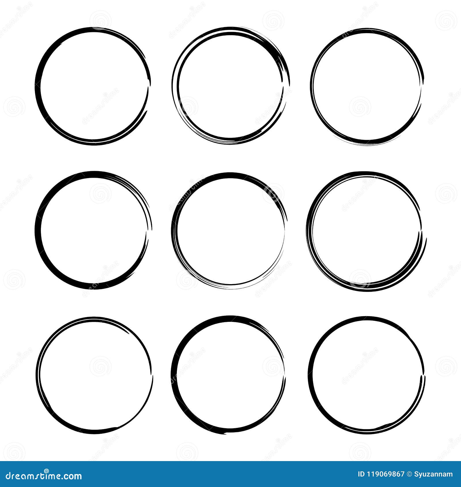 Set of Black Empy Grunge Frames. Vector Illustration. Stock Vector ... Set of Black Empy Grunge Frames. Vector Illustration. Stock Vector ...