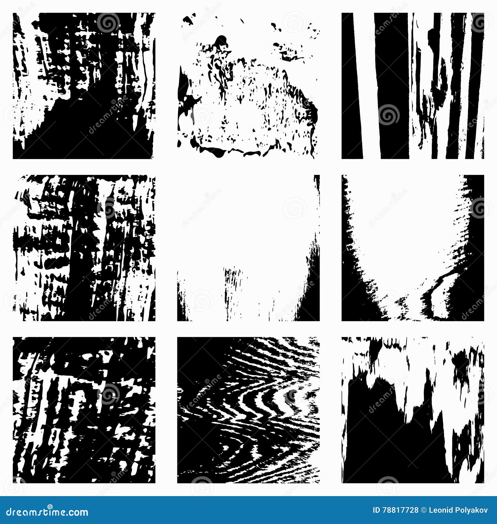 Set Black Grunge Design Element Stock Vector - Illustration of ...