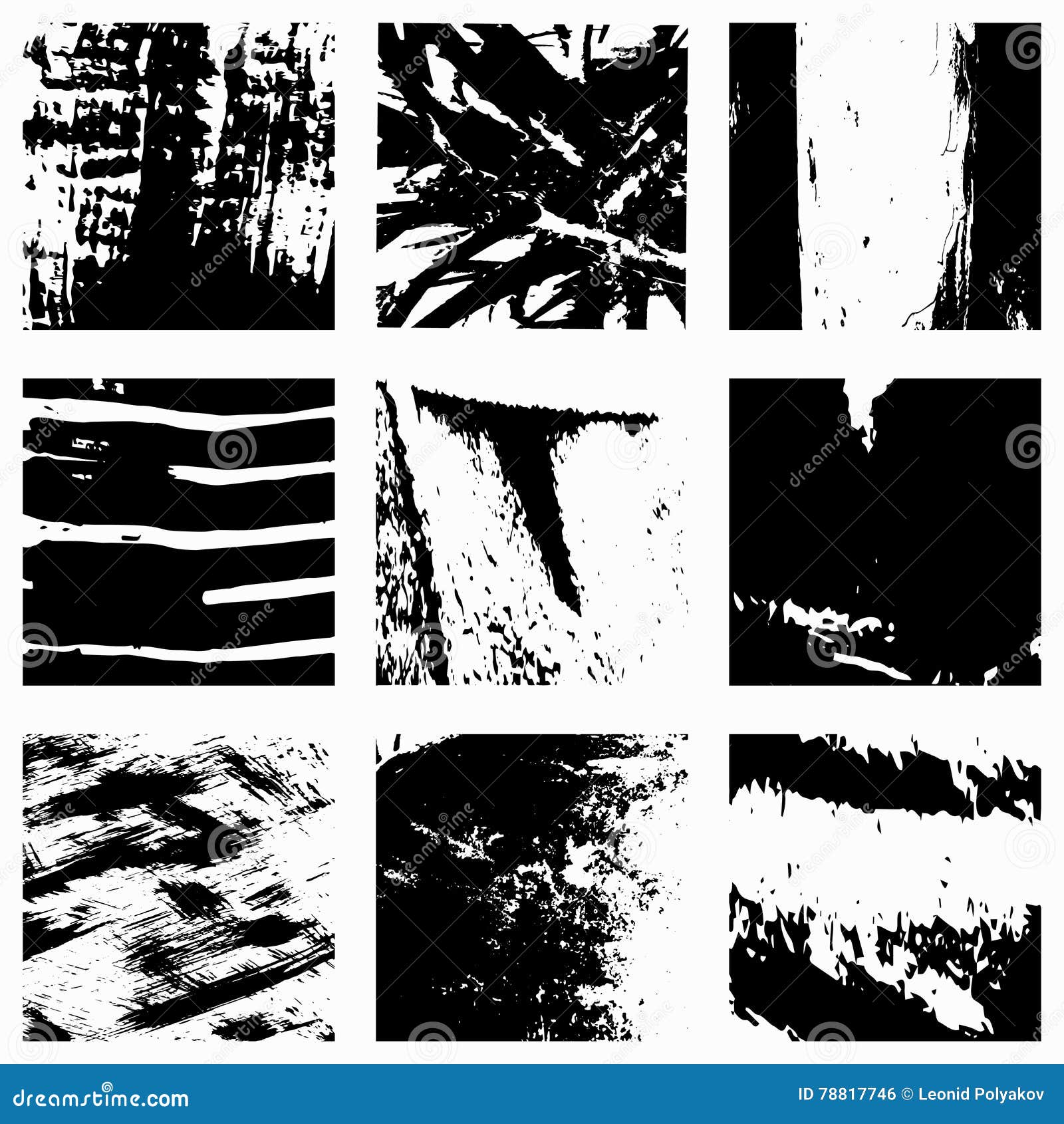 Set Black Grunge Design Element Stock Vector - Illustration of graffiti ...