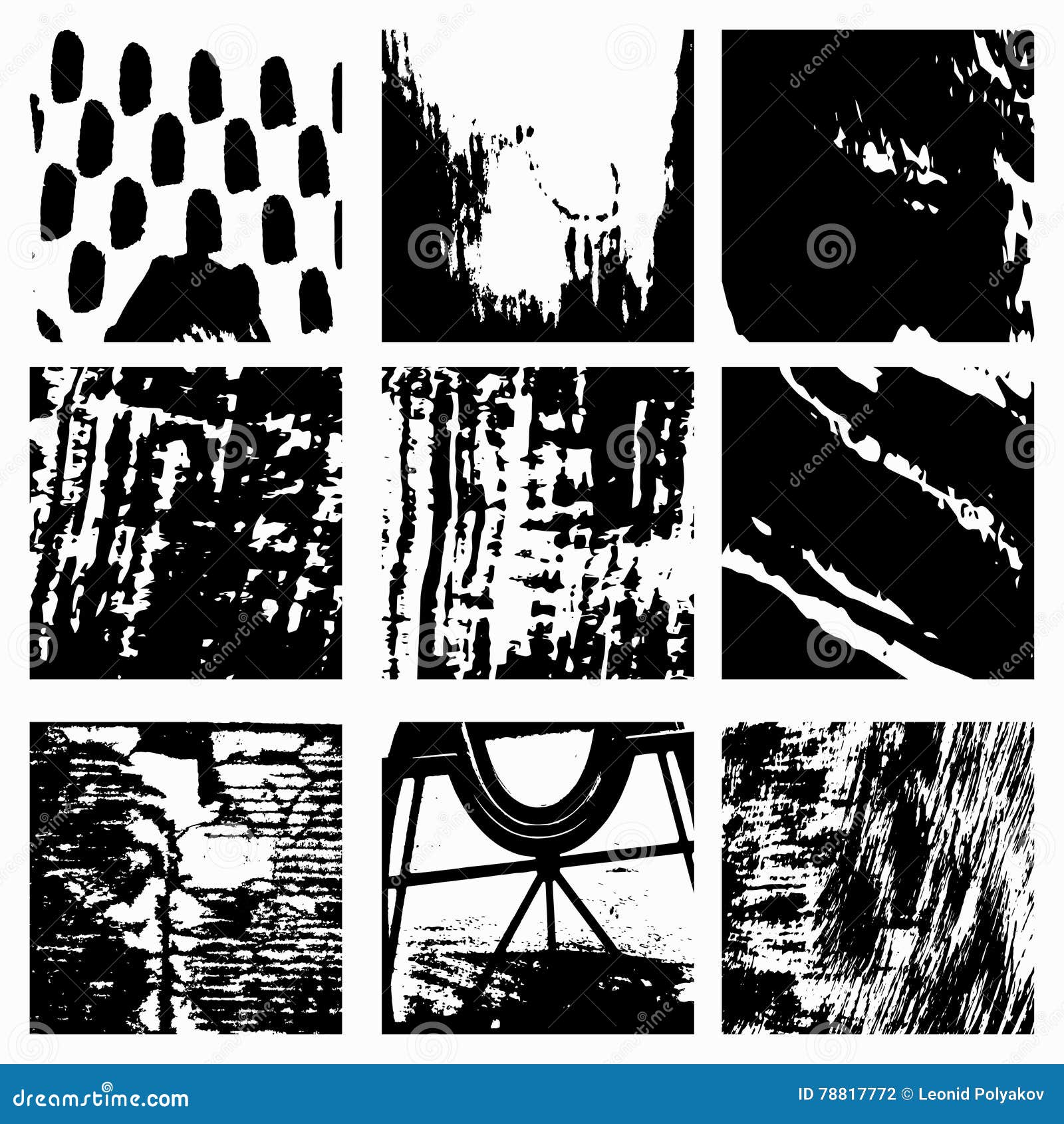 Set Black Grunge Design Element Stock Vector - Illustration of graffiti ...