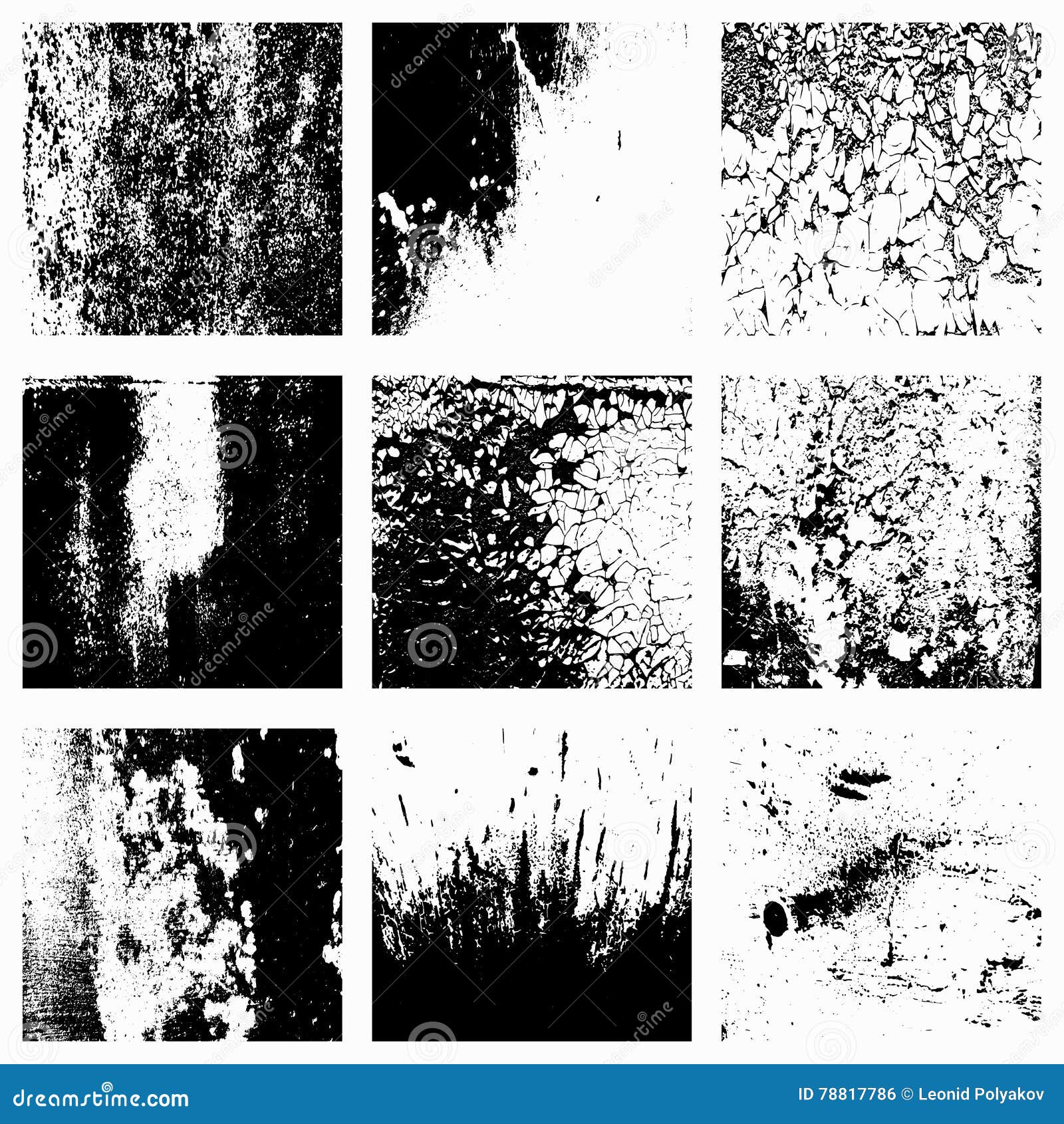 Set Black Grunge Design Element Stock Vector - Illustration of banner ...