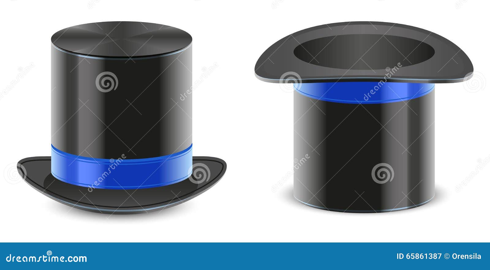 Magician In Cylinder Hat And Two Crossed Canes, Circus Magic Show ...