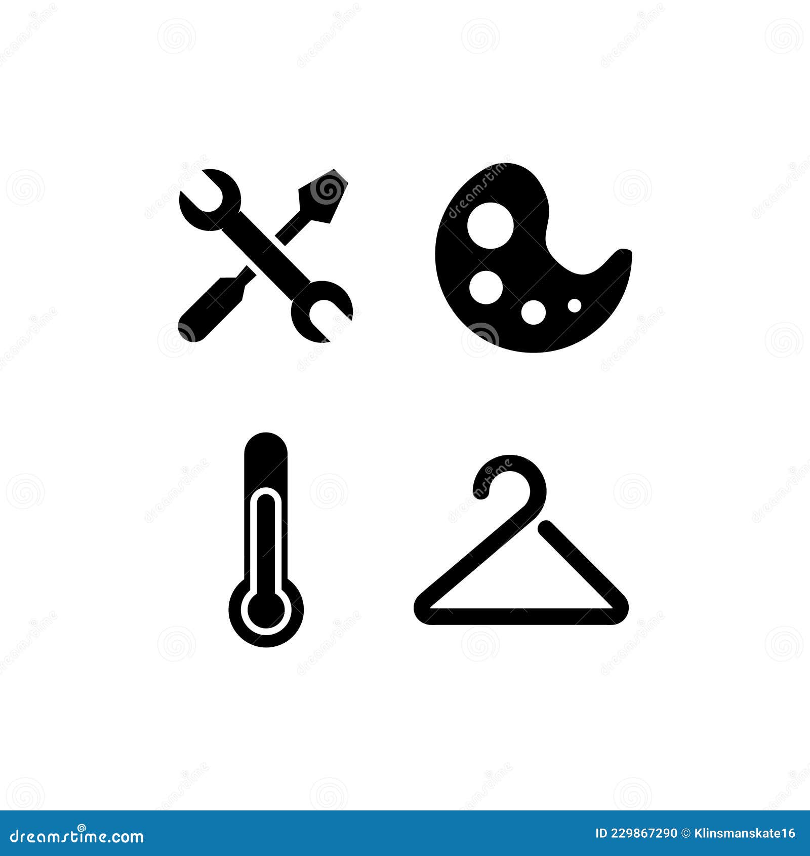 Set of Black Icon Design Collection Isolated Vector Stock Vector ...