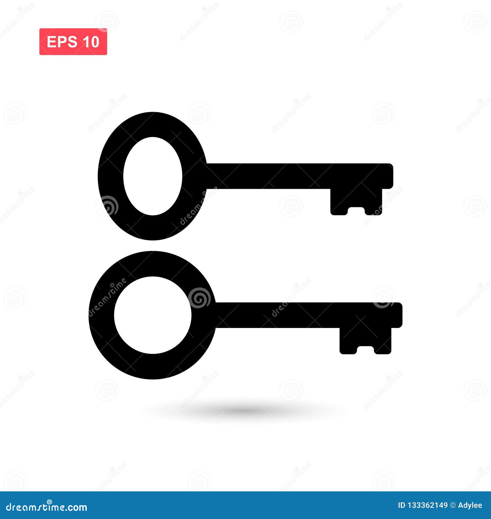 Set of Black Key Icon Vector Isolated 2 Stock Vector - Illustration of ...