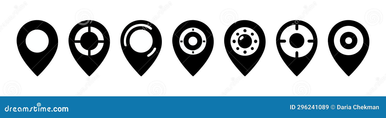 Black Location Icon, GPS Location Map Pointer Icon Or Logo Cartoon ...