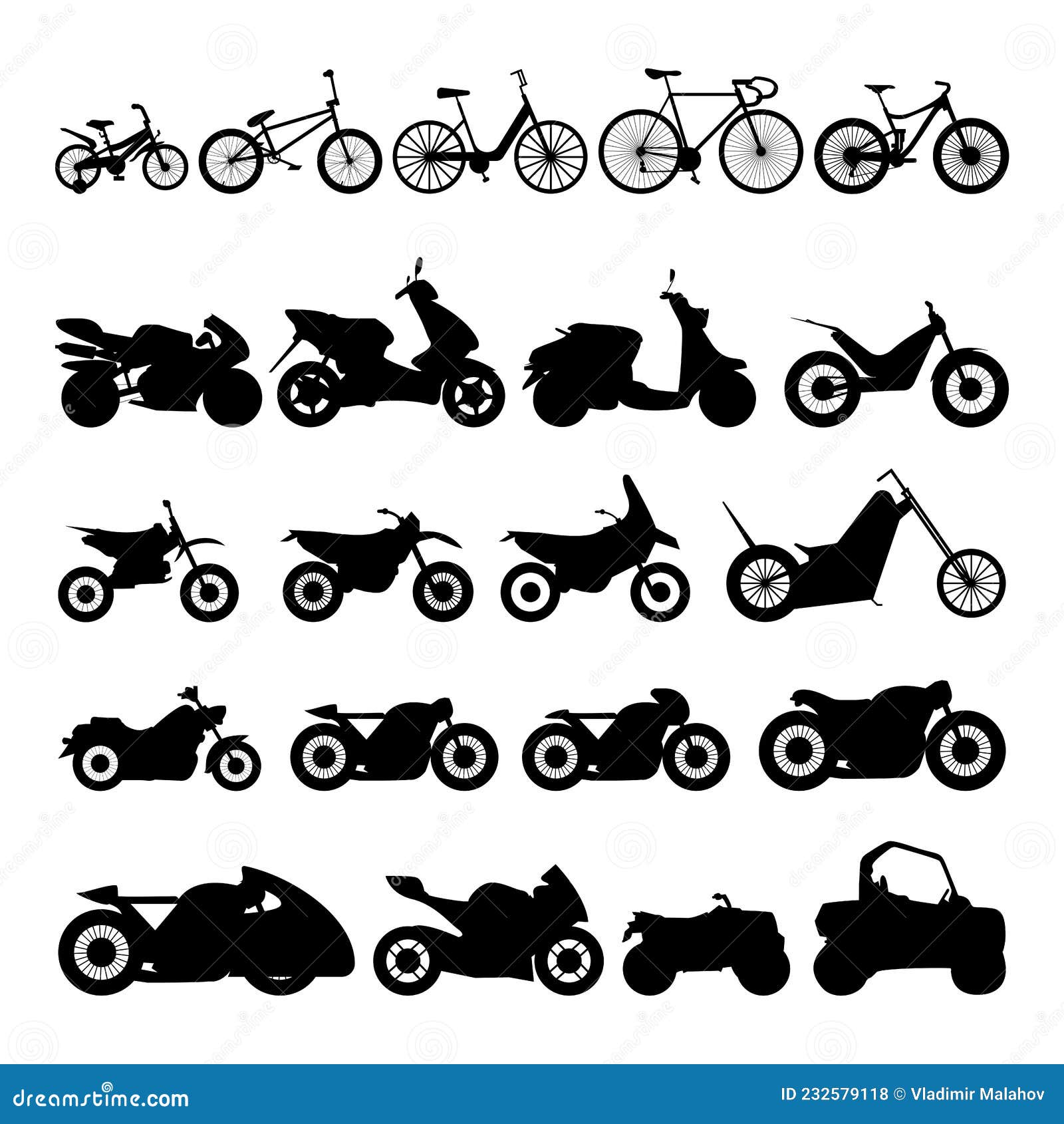 Motorcycles Icons Vector Illustration | CartoonDealer.com #97225188