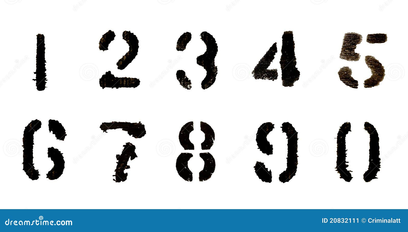 Set of black number stock image. Image of sign, color - 20832111