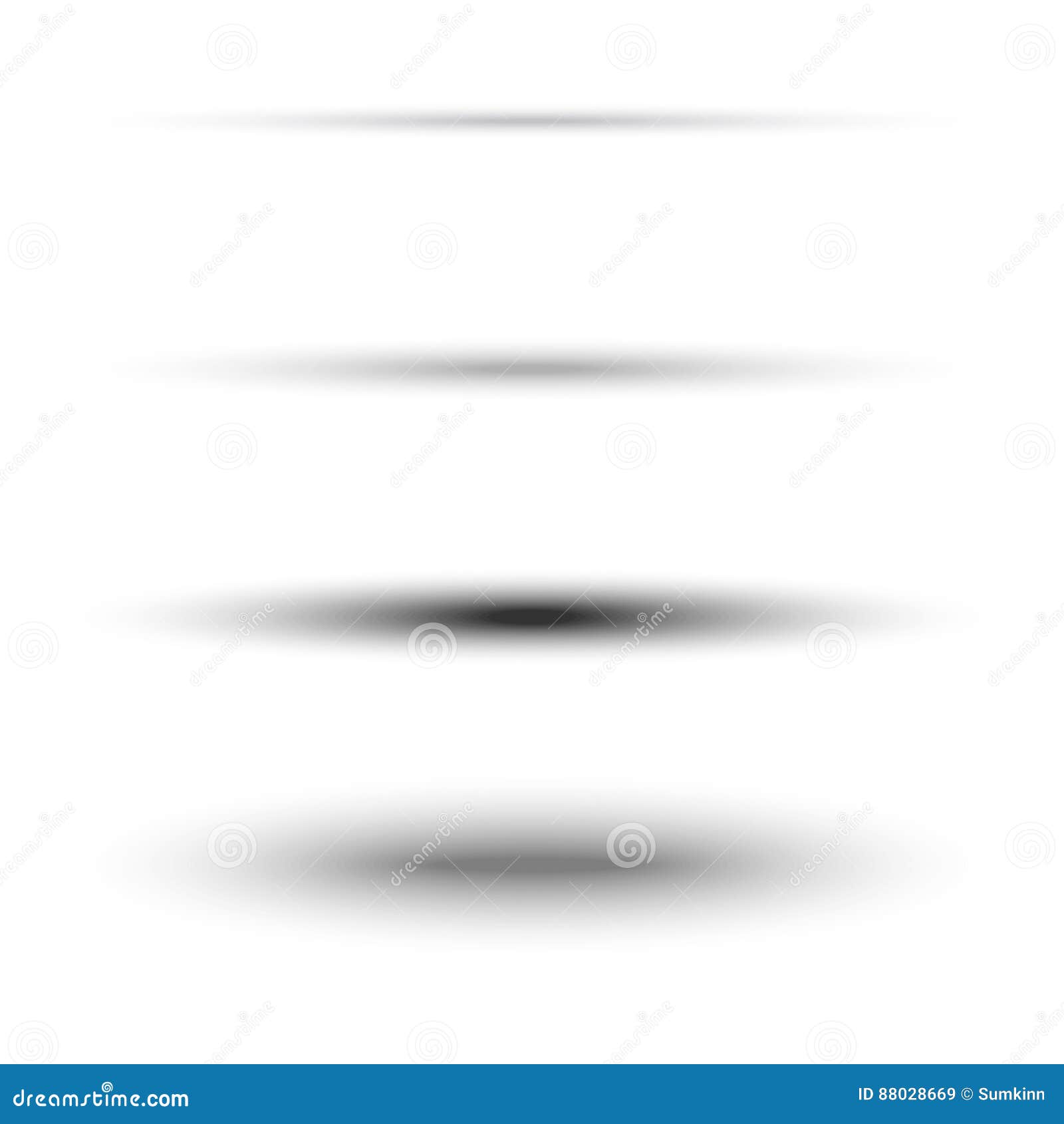 Oval Shadow. Realistic Black Shadow Object Isolated On White Background ...