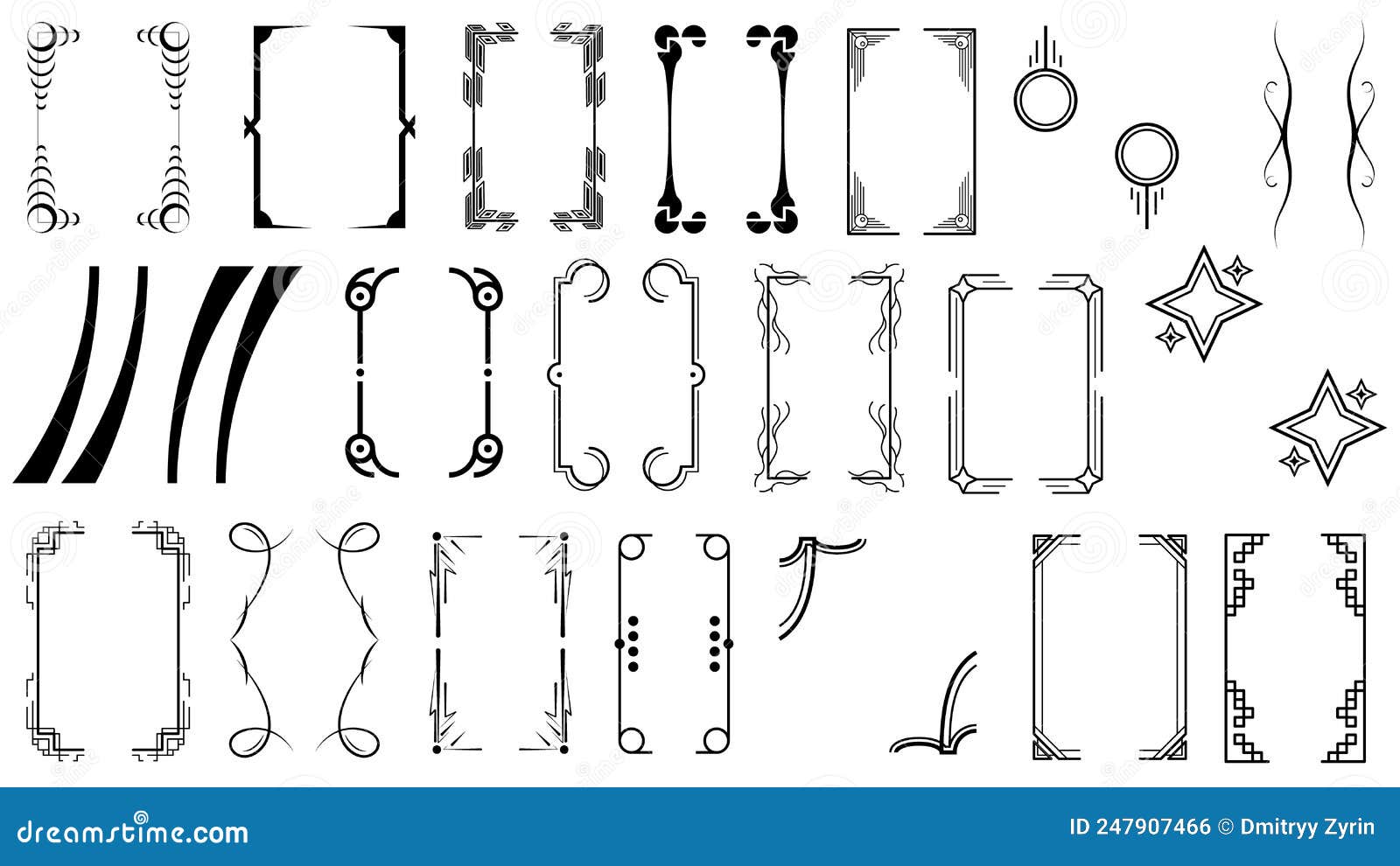 Set Black Simple Line Collection Different Doodle Brackets, Parentheses ...