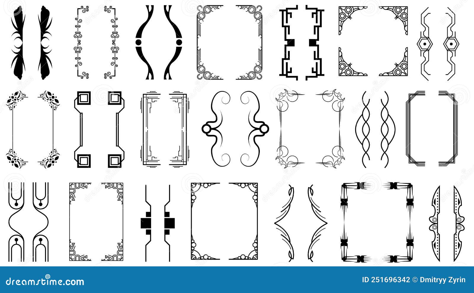 Set Black Simple Line Collection Different Doodle Brackets, Parentheses ...