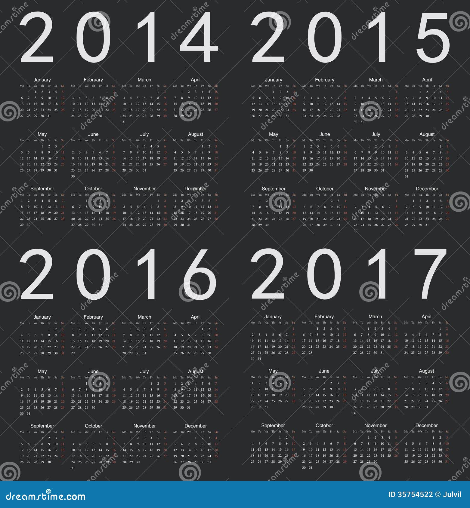 Set of Black Square European 2014, 2015, 2016, 201 Stock Vector ...