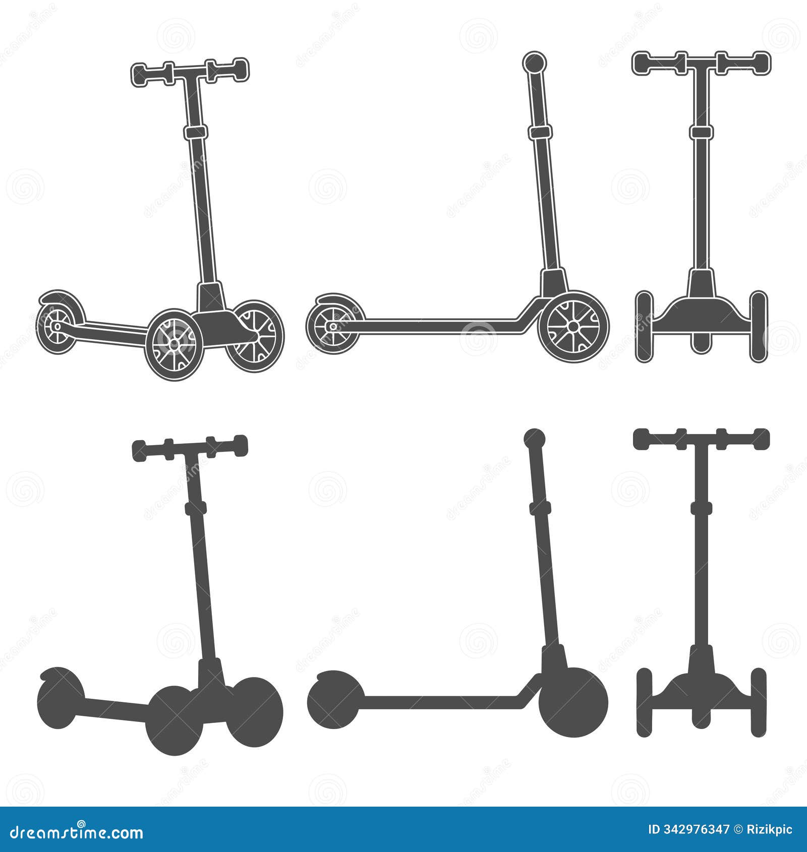 Three Wheeled Motorcycle Royalty-Free Stock Image | CartoonDealer.com ...