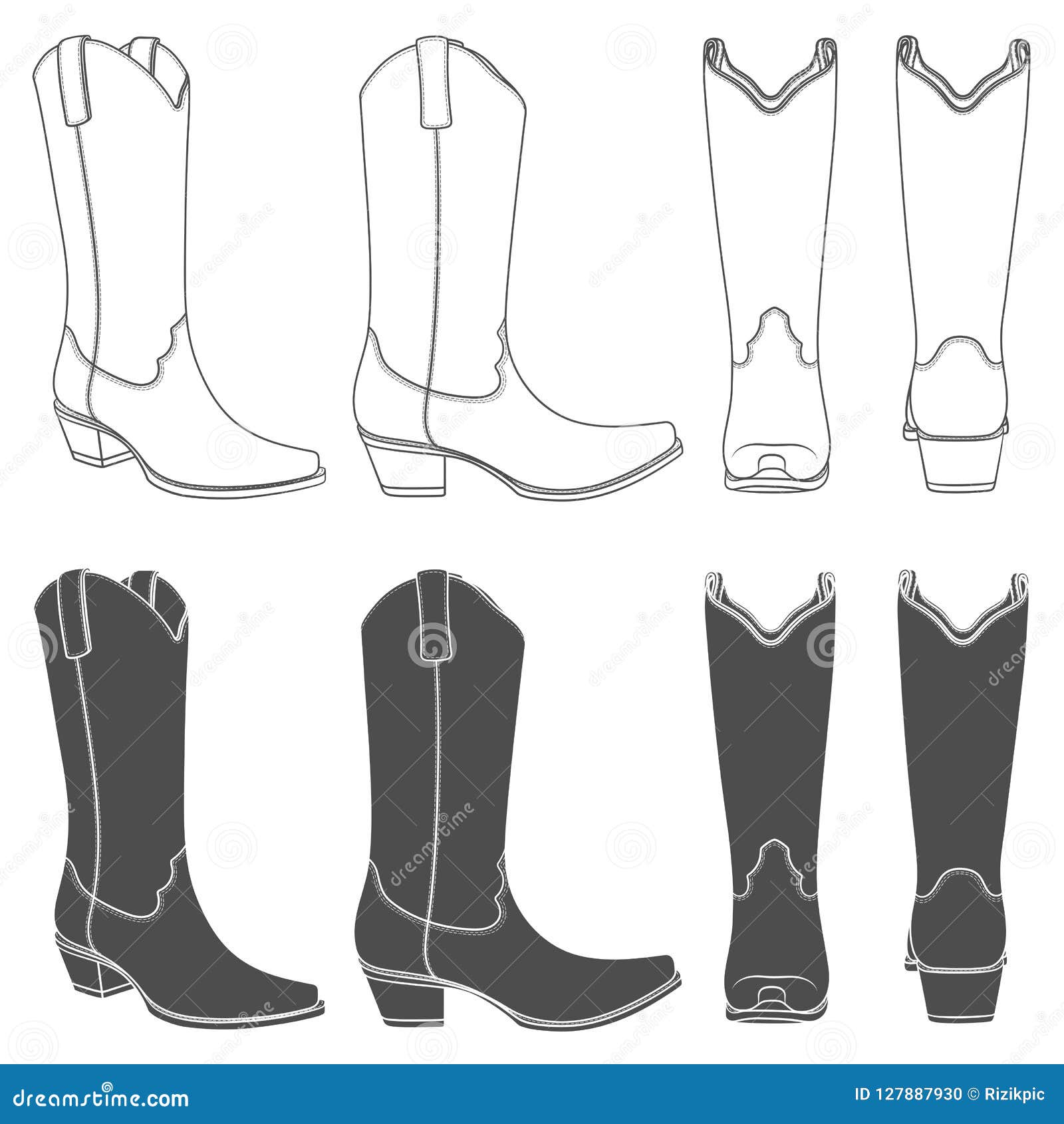 How To Draw Boots From The Front