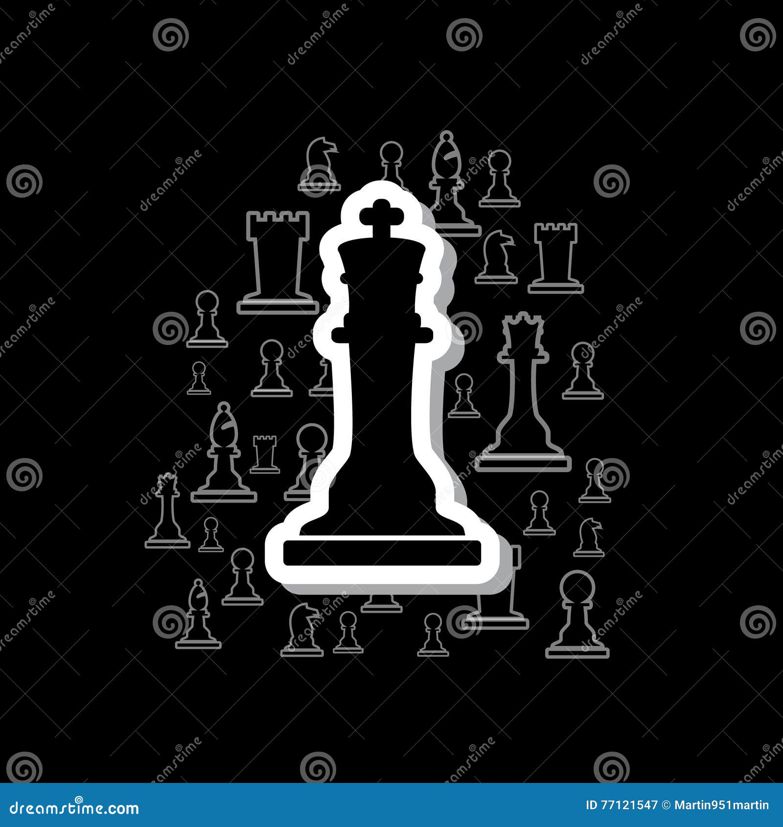 Cloud Chess Logo Design Vector Illustration, Creative Chess Logo Design ...