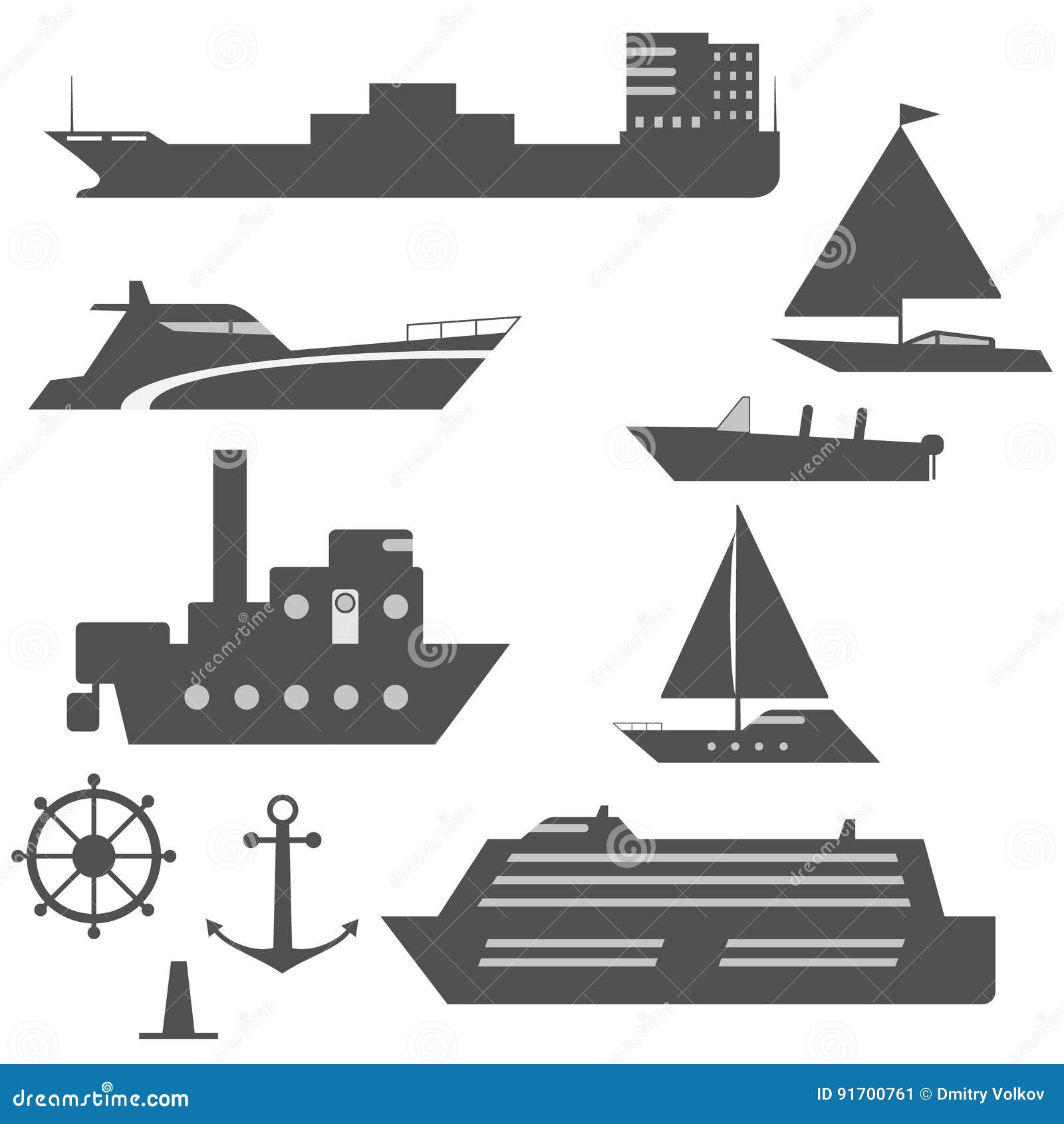 White Ship Changing Direction Like Redirection Vector Illustration ...