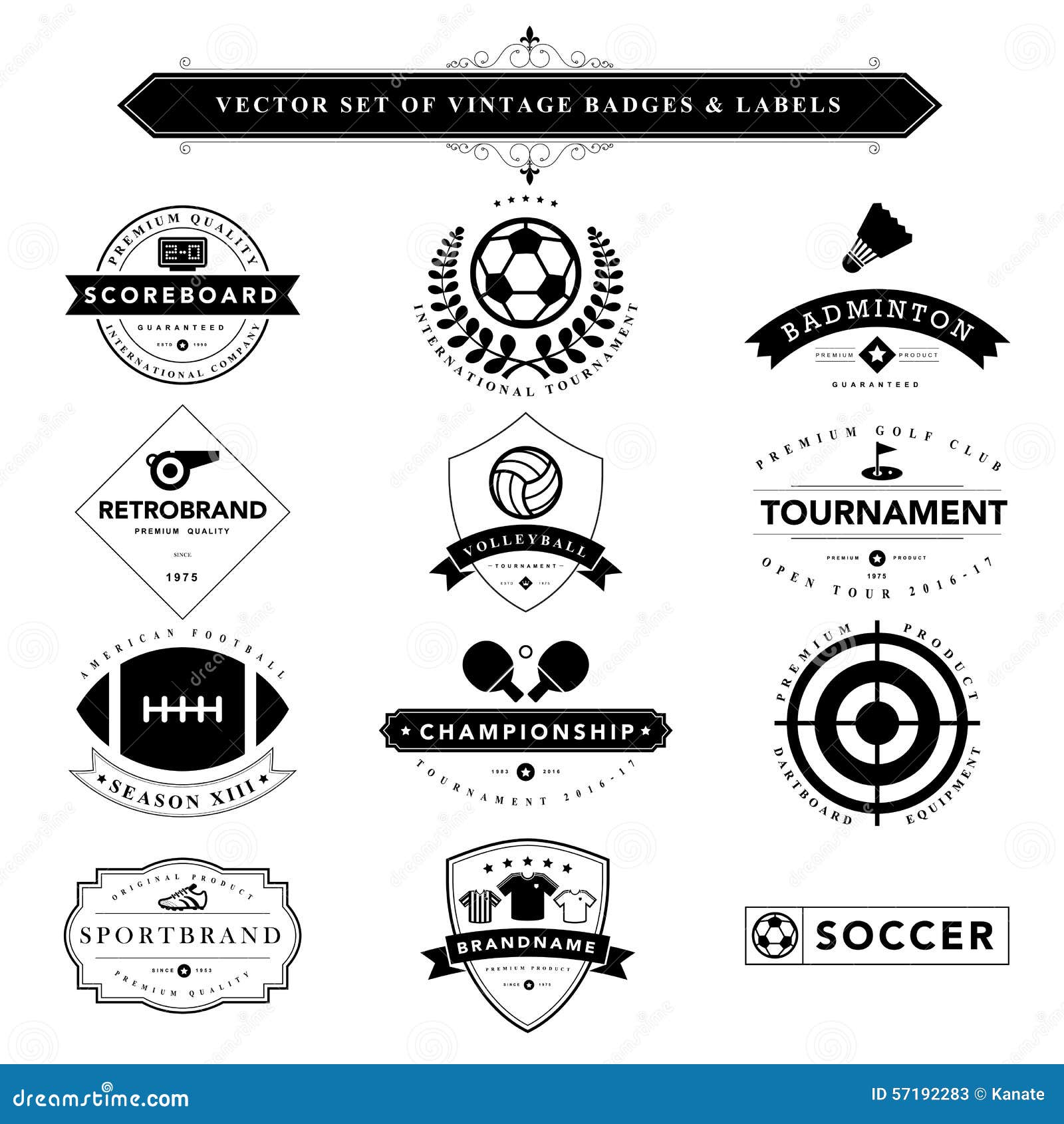 Scoreboard Labels Complete Pack Cartoon Vector | CartoonDealer.com ...