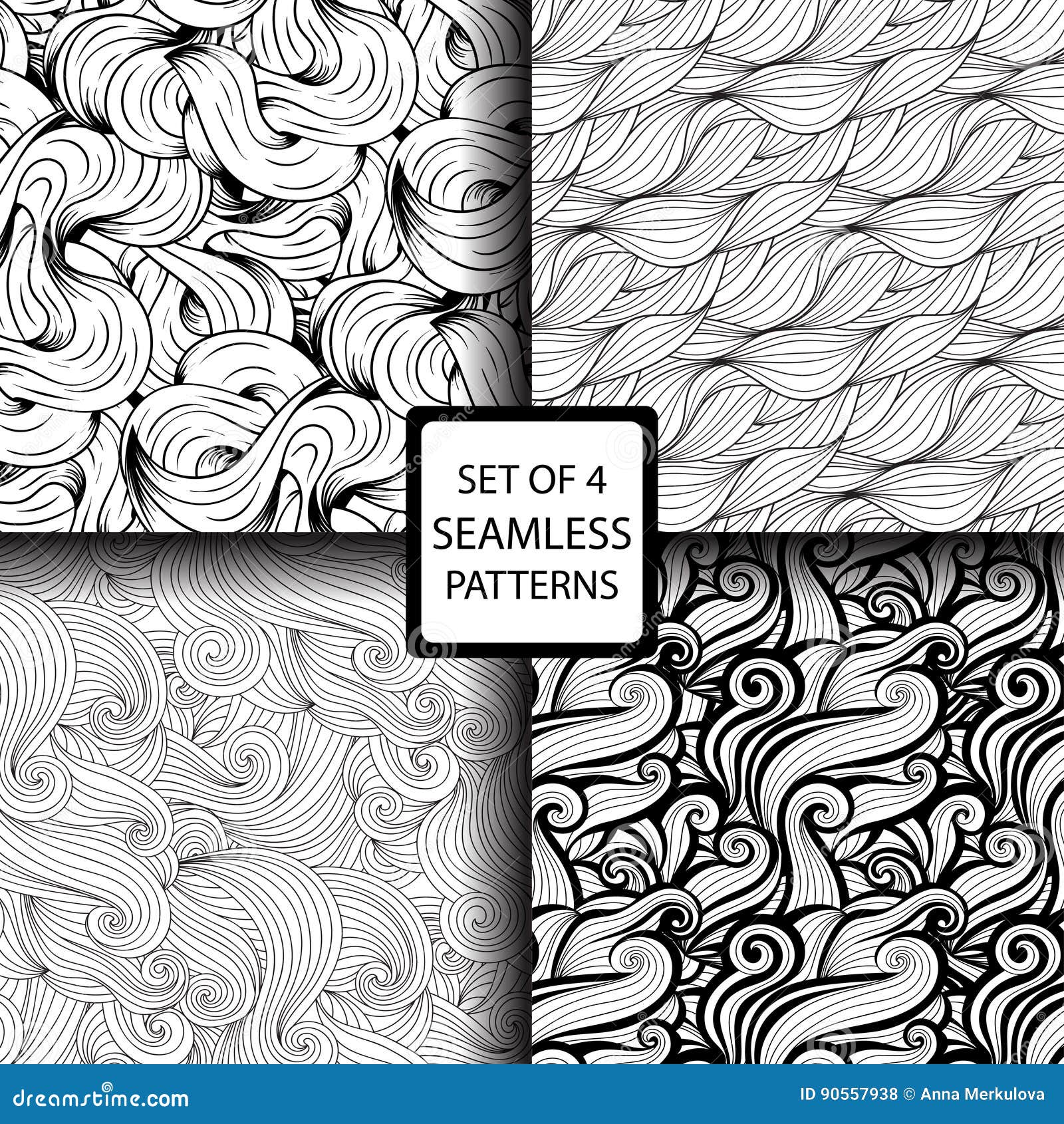 20 Wave Patterns Vector Illustration | CartoonDealer.com #46448864