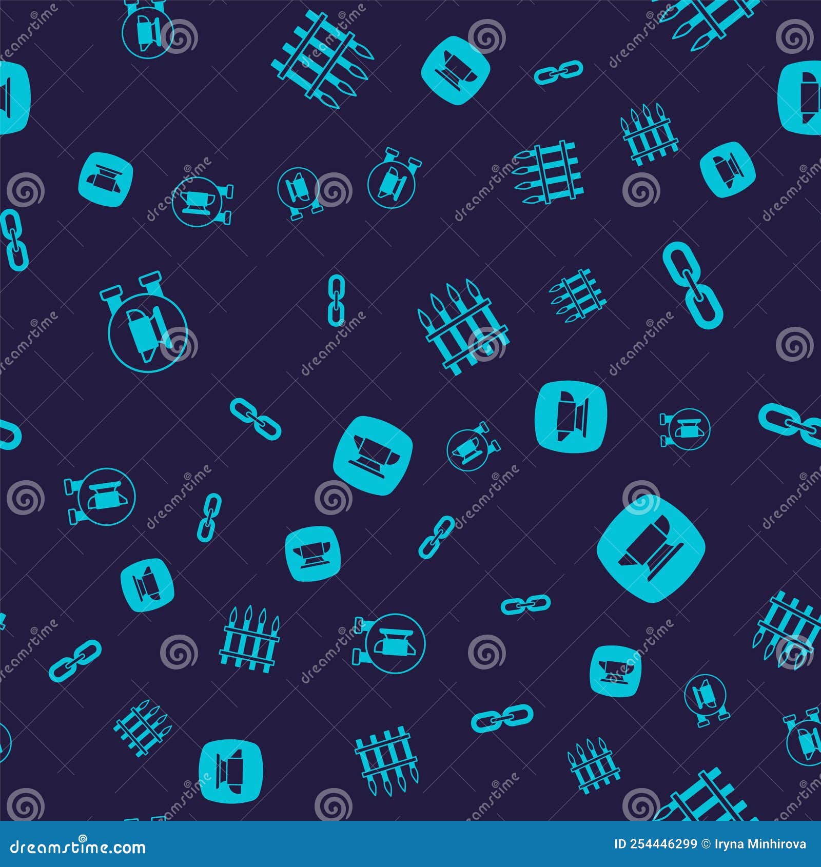 Set Blacksmith Anvil Tool, Chain Link, Classic Iron Fence and on ...