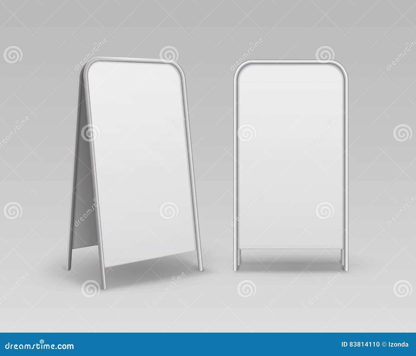 Set of Blank Advertising Handheld Sandwich Stands Stock Vector ...