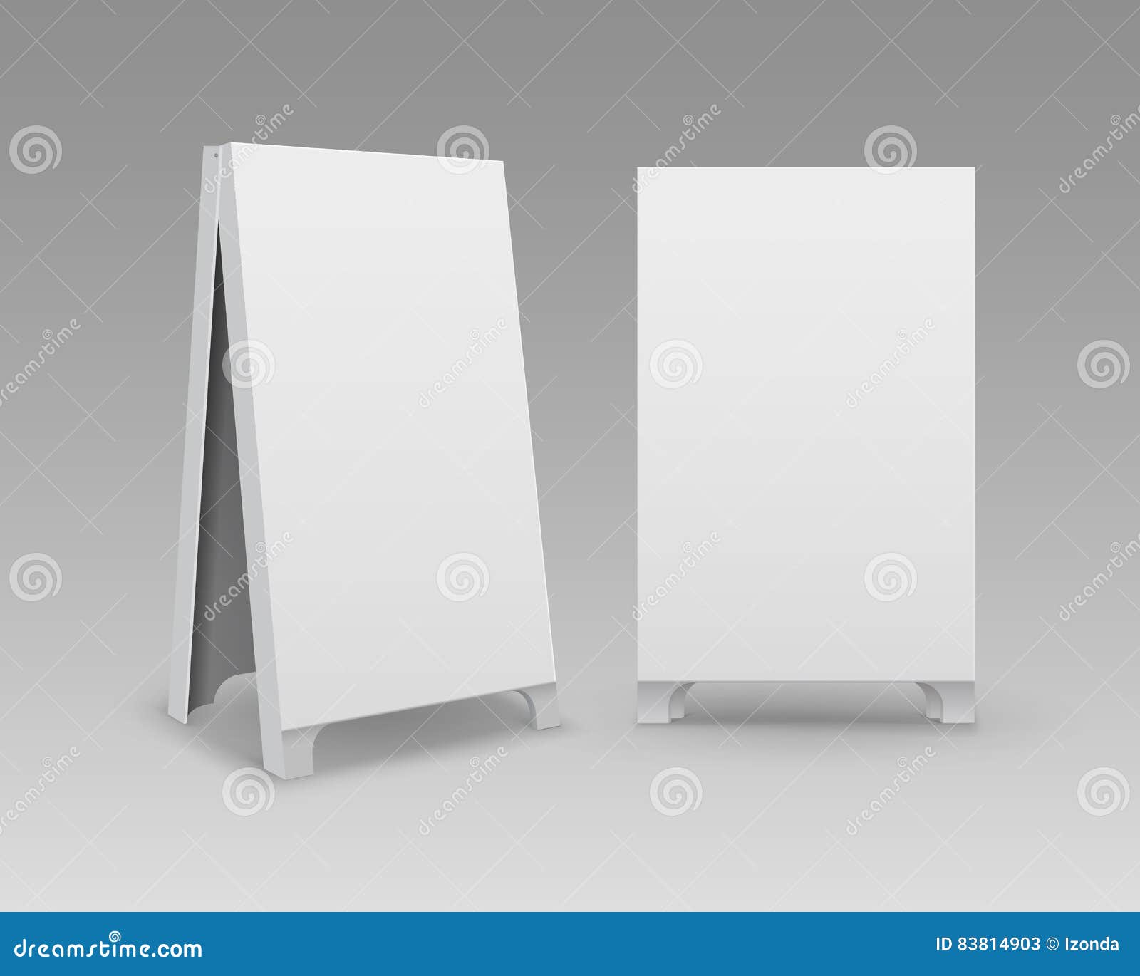 Advertising Street Stand. Empty Announcement Sandwich Stands From ...