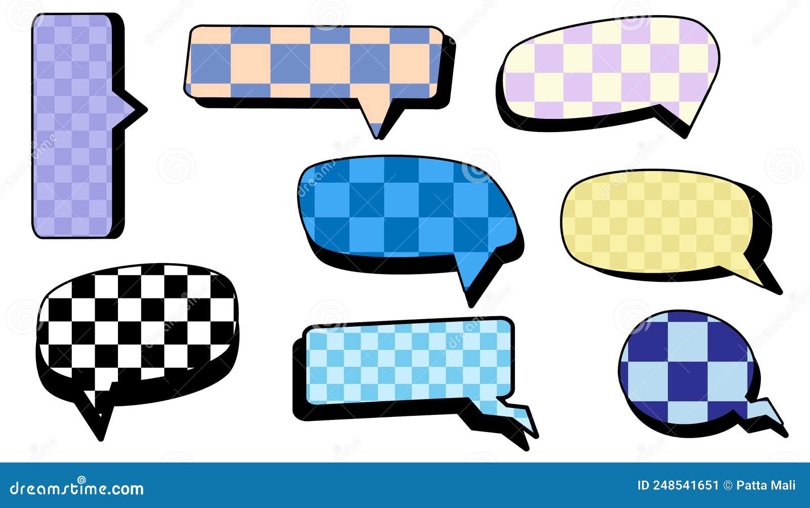 Talk Aesthetic Abstract Icon On Blue Background Royalty-Free Cartoon ...