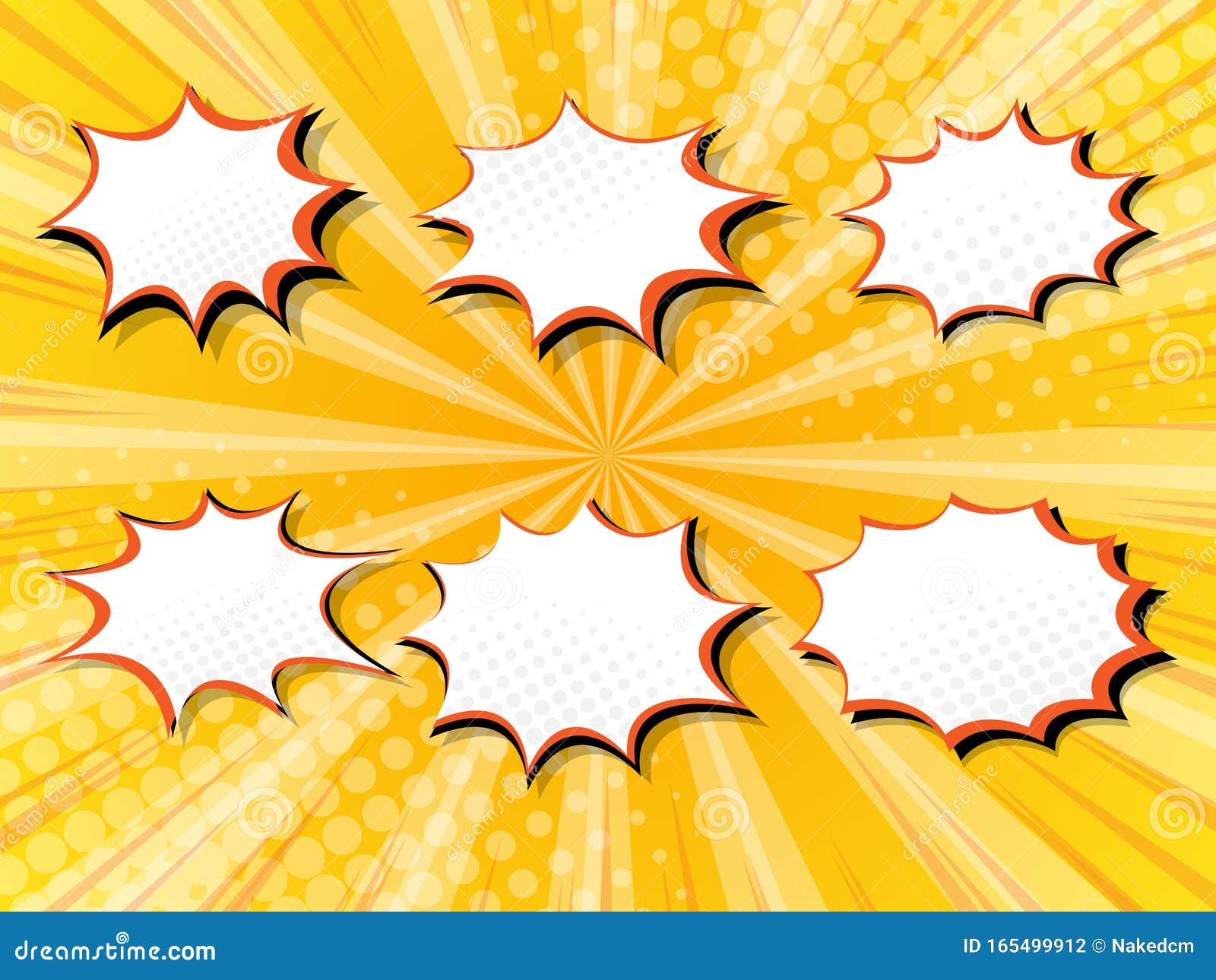 Set of Blank Boom Splash Label Comic Stock Vector - Illustration of ...