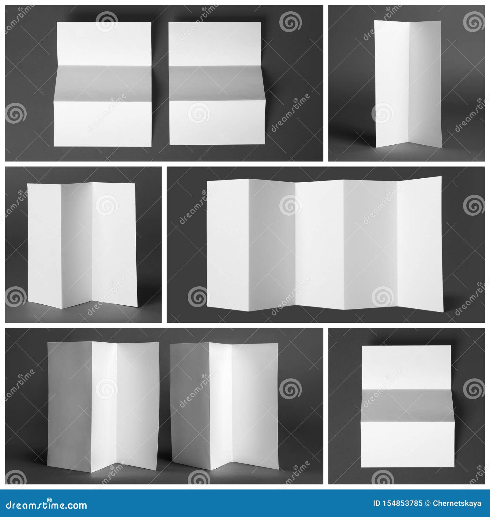 Set Of Blank Brochures On Color Background. Royalty-Free Stock Photo ...