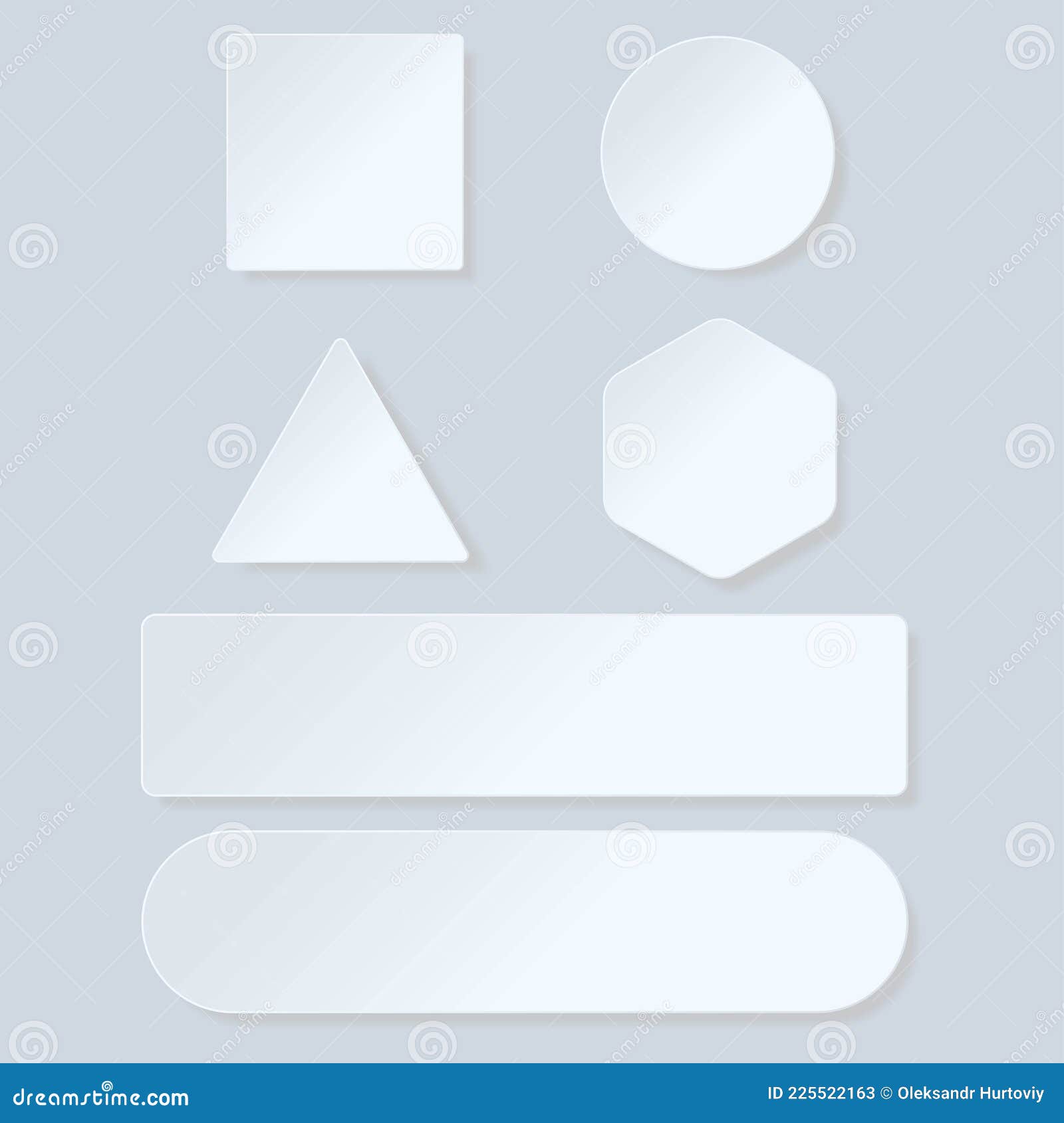 Set of Blank Buttons Icon. Template Design for Banners, Web or Mobile ...