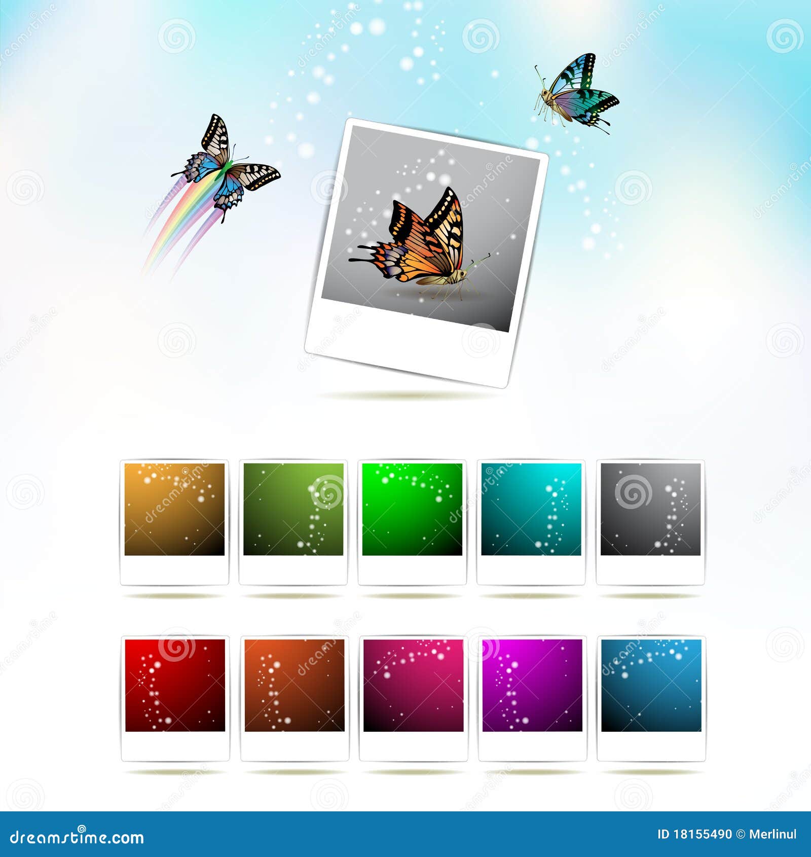 Set of Blank Colored Photos Stock Vector - Illustration of symbol ...