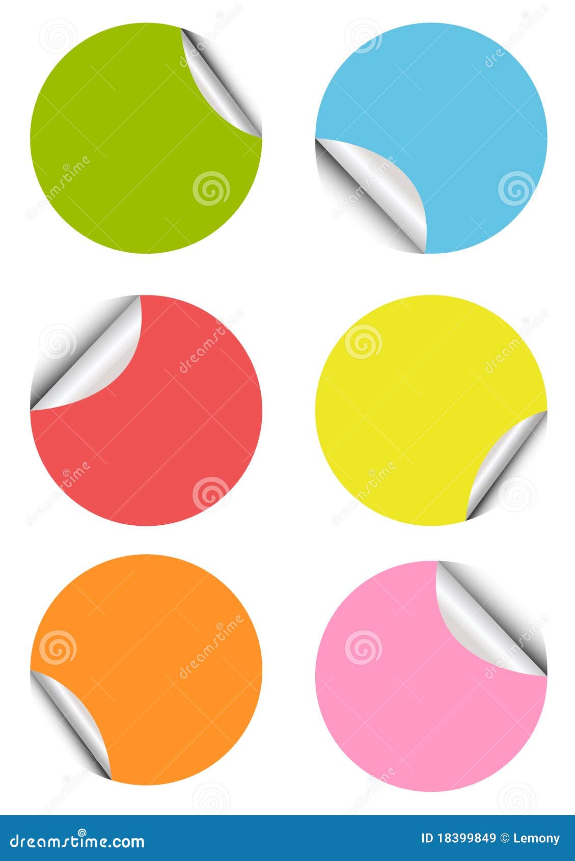 Set of Blank Colorful Stickers Stock Vector - Illustration of blue ...