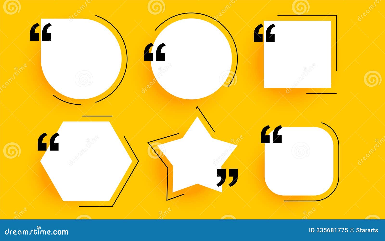 Double Comma Signs Of Quote Icons. Set Of Quotation Mark Stickers ...
