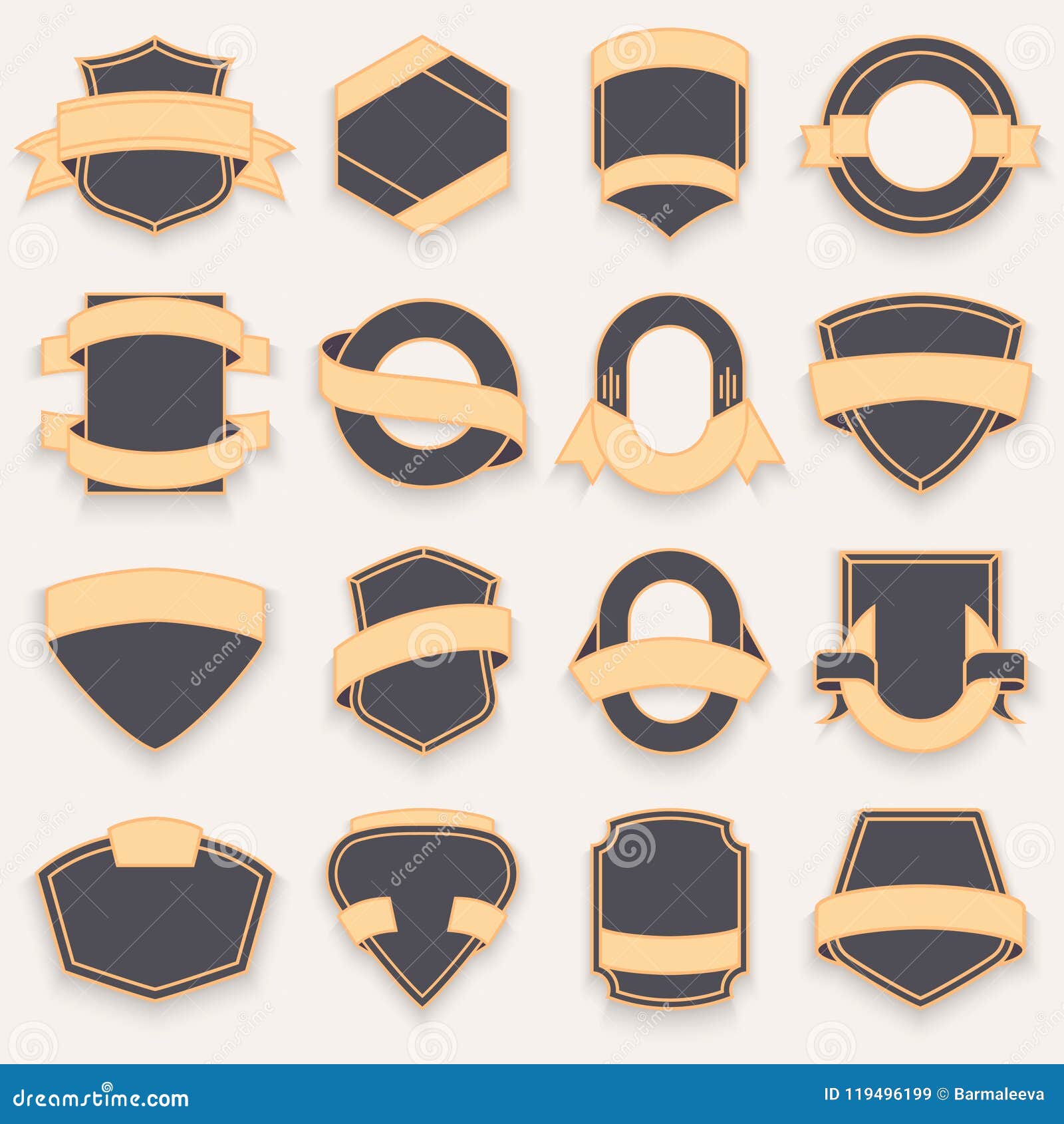 Set of Blank Empty Dark Shields. Shield Badge Shapes. Vintage Frames ... Set of Blank Empty Dark Shields. Shield Badge Shapes. Vintage Frames ...