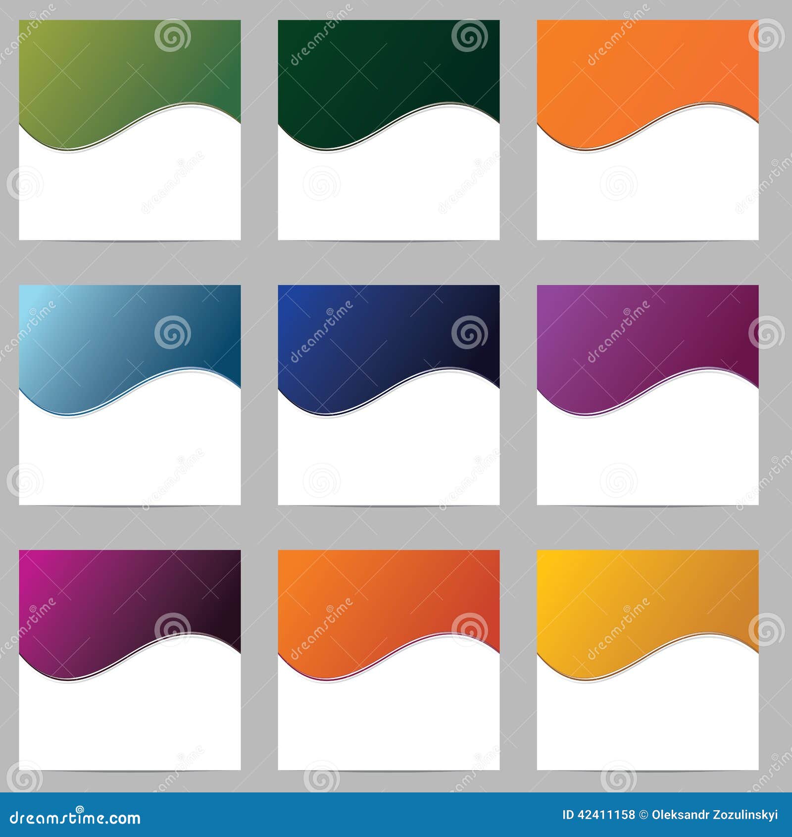 Set of Blank Forms of Different Colors. Raster Stock Illustration ...