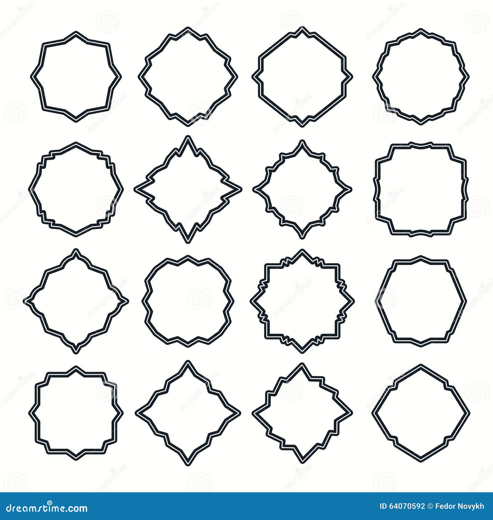 Set of blank frame stock vector. Illustration of decoration - 64070592